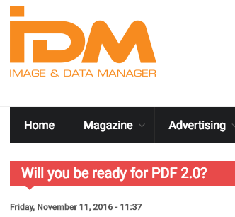 IDM asks: “will you be ready for PDF 2.0”? – PDF Association
