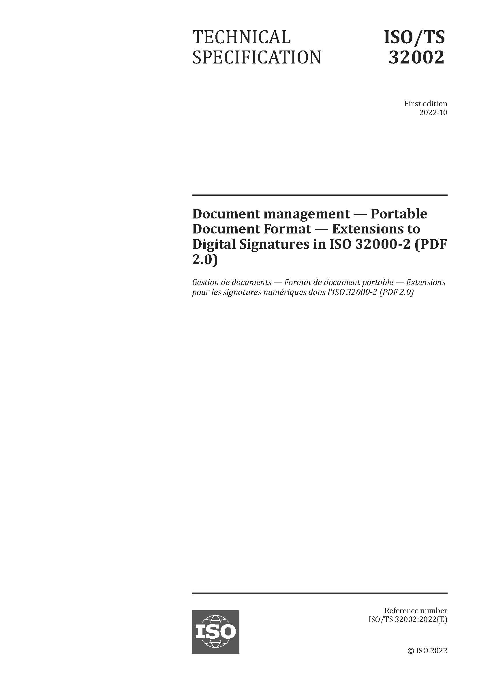 ISO/TS 32002 – PDF Association